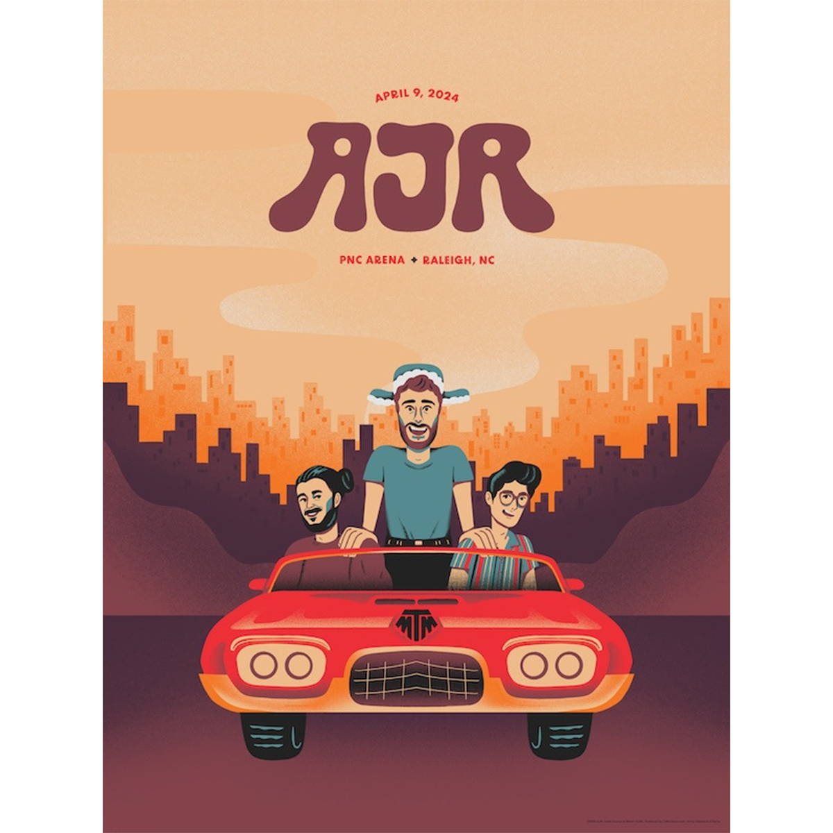 Raleigh April 9 2024 Tour Poster - Limited Edition – AJR Store